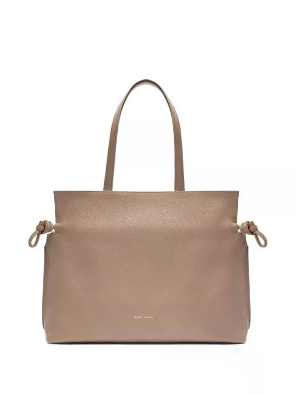 ESIN AKAN Emma Drawstring Leather Tote Bag
