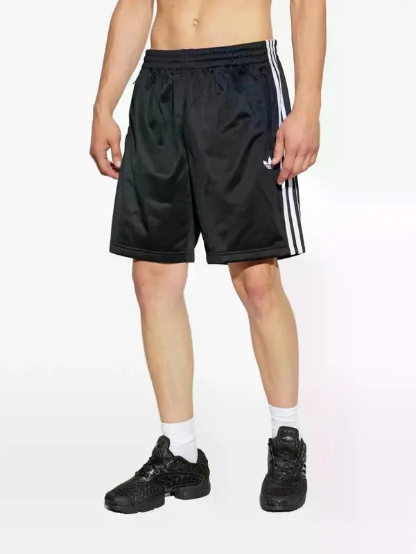Adidas Embroidered Logo Side-stripe Shorts - Black