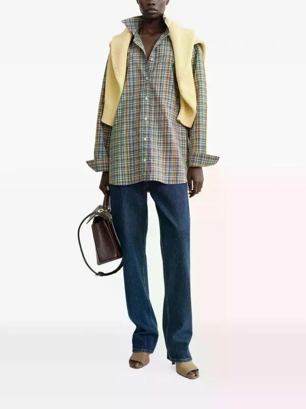 TOTEME Checked Button-down Shirt - Blue