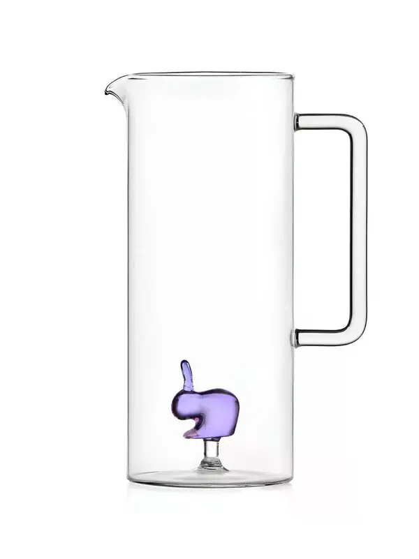 ICHENDORF MILANO Rabbit-detail Glass Jug - White