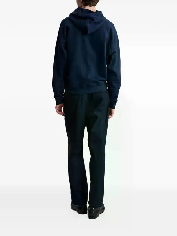 A.p.c. Logo Print Raglan Sleeve Hoodie - Blue