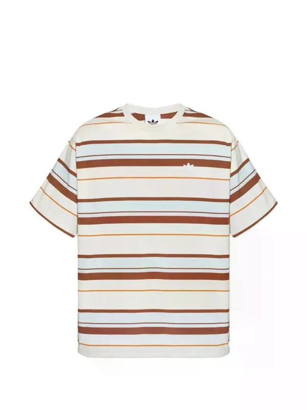 Adidas Striped Logo-patch T-shirt