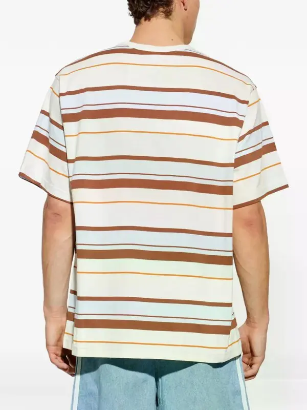 Adidas Striped Logo-patch T-shirt