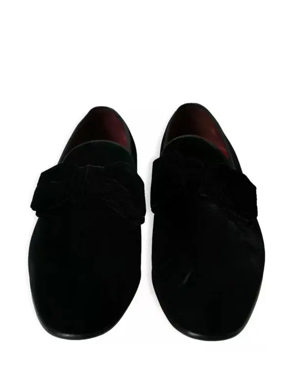 Dolce & Gabbana Velvet Loafers With Bow Detailing