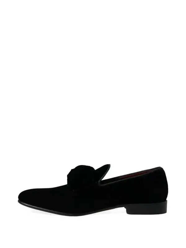 Dolce & Gabbana Velvet Loafers With Bow Detailing