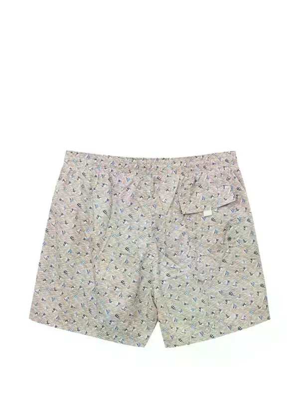 Canali Sailboat-print Swim Trunks