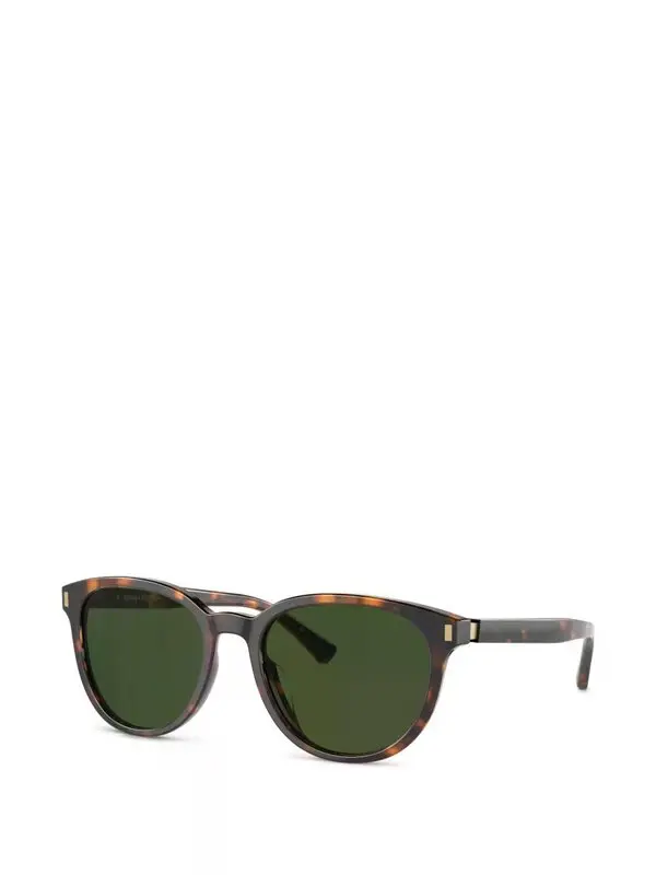 BROOKS BROTHERS EYEWEAR Round-frame Tortoiseshell-effect Sunglasses