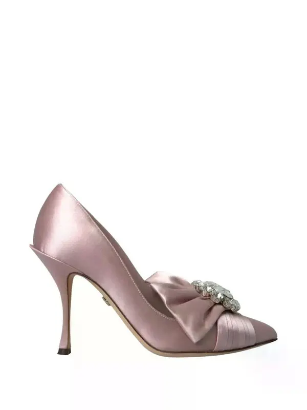 Dolce & Gabbana Jewelled-bow Pointed-toe Pumps