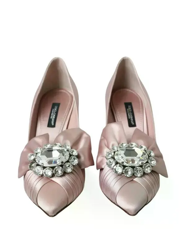 Dolce & Gabbana Jewelled-bow Pointed-toe Pumps