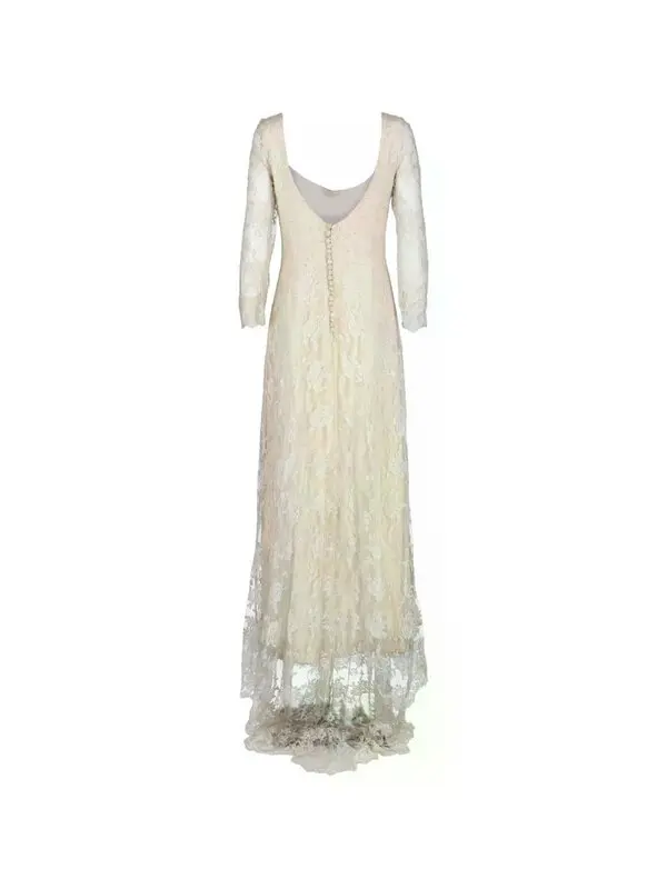 Vintage Floral Lace Sweetheart Neck Dress