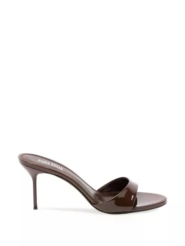 Paris Texas Patent Finish Stiletto Heel Mules