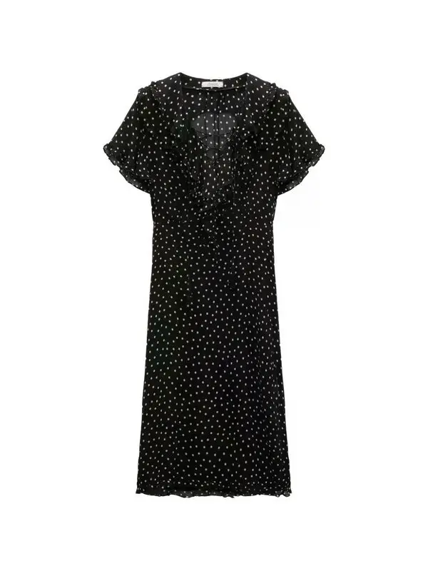 Dorothee Schumacher Dancing Dots Midi Dress - Black