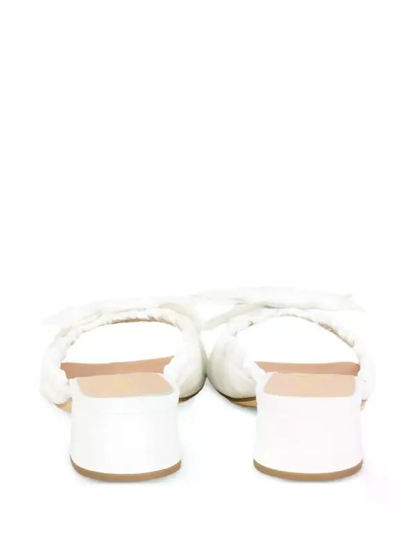 Status Bow Detail Heeled Sandals - White
