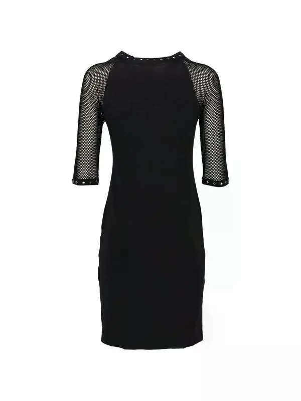 Moschino Embellished Mesh Sleeve Dress