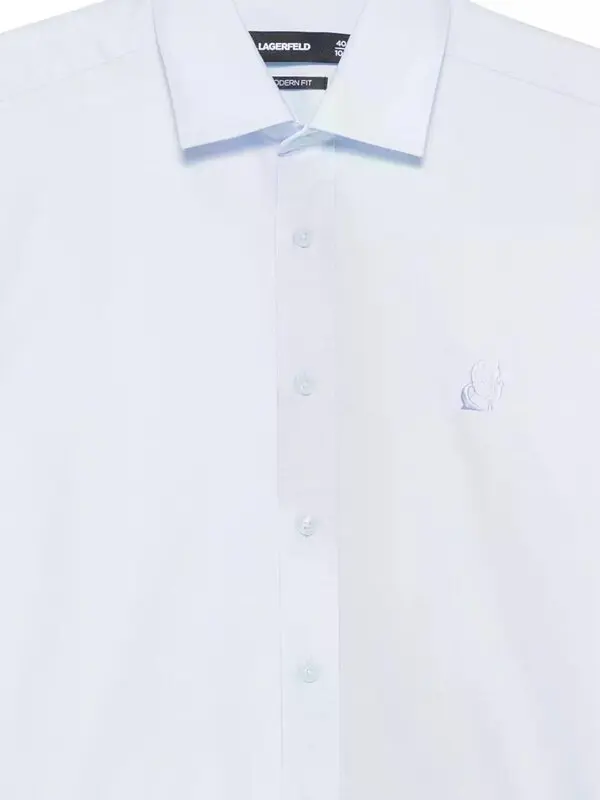 Karl Lagerfeld Logo-embroidered Long-sleeve Shirt