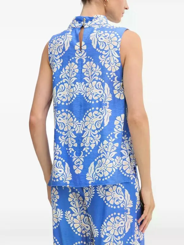 LOLA CASADEMUNT Damask Print Sleeveless Top