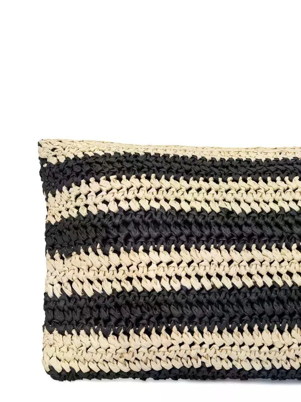 Lola Casademunt Striped Knit Starfish Motif Wristlet