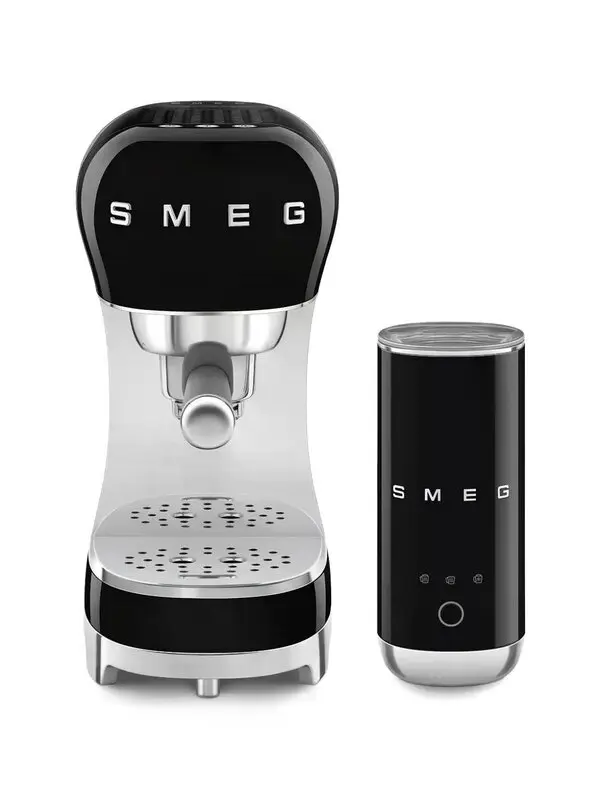 SMEG Anni 50 Espresso Machine And Milk Frother - Black