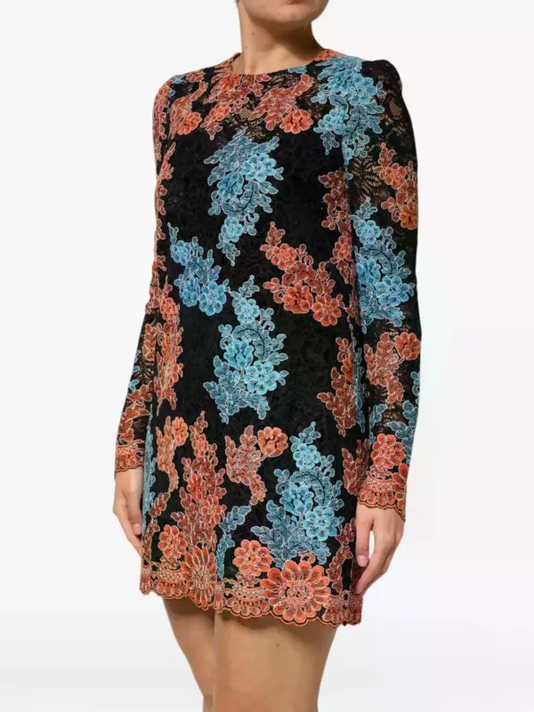 Dolce & Gabbana Floral Crochet Shift Dress