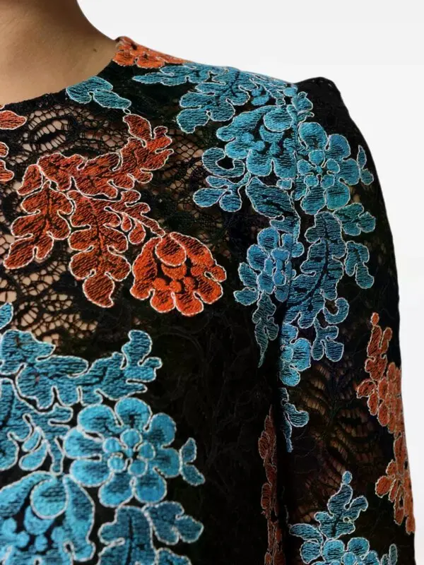 Dolce & Gabbana Floral Crochet Shift Dress