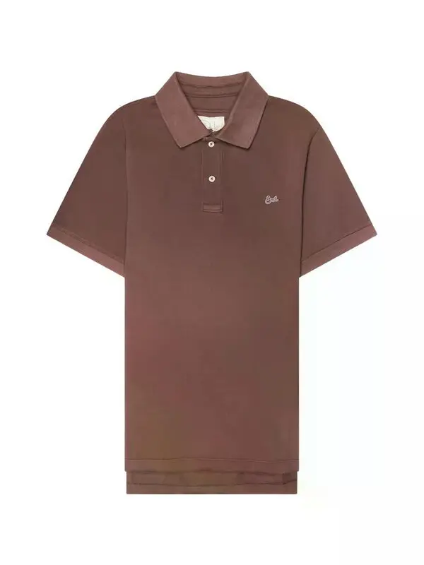 ERL Logo-embroidered Polo Shirt - Brown