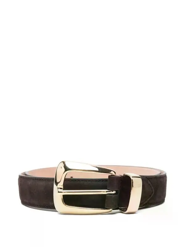 Khaite Benny Suede Belt - Brown