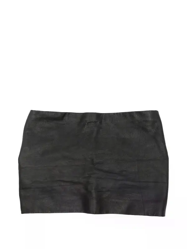 Valentino Garavani Gathered Leather Belt - Black