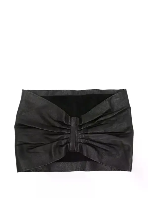 Valentino Garavani Gathered Leather Belt