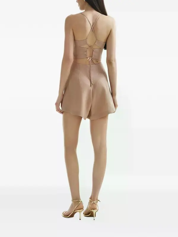 MIA PECULIAR Wave Linen Corset Top