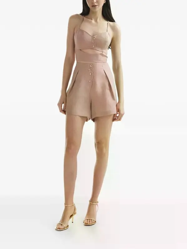MIA PECULIAR Wave Linen Corset Top