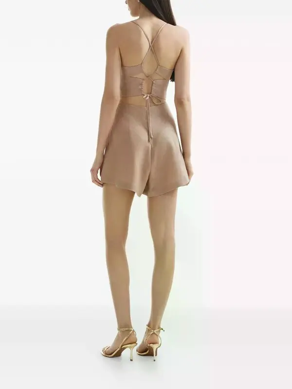 MIA PECULIAR Wave Linen Corset Top