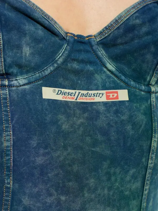 DIESEL® Bodie Acid-wash Sweetheart Neck Top