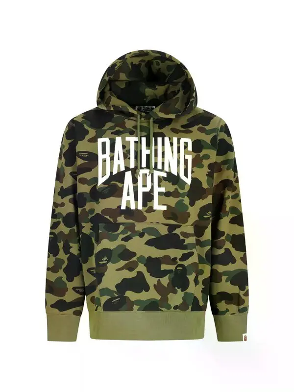 A BATHING APE 1st Camo Logo-print Hoodie - Green