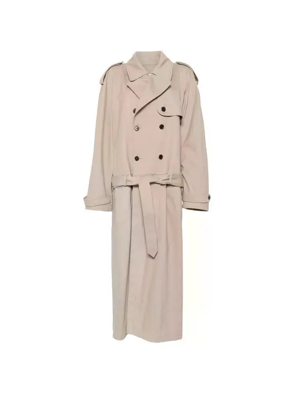 Marie Adam-Leenaerdt Double-breasted Belted Trench Coat - Neutrals