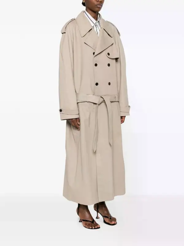 Marie Adam-Leenaerdt Double-breasted Belted Trench Coat