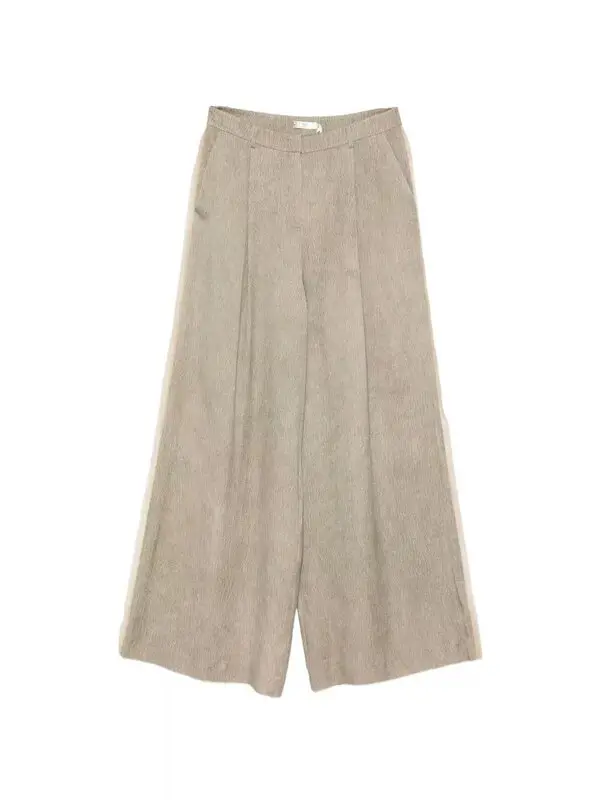 HUI MILANO Side-stripe Pleated Palazzo Pants