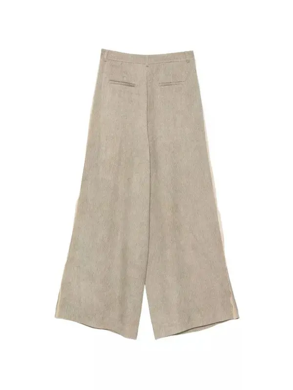 HUI MILANO Side-stripe Pleated Palazzo Pants