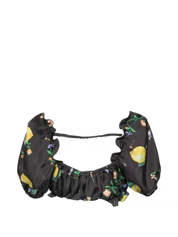 Moschino Floral Print Crop Top