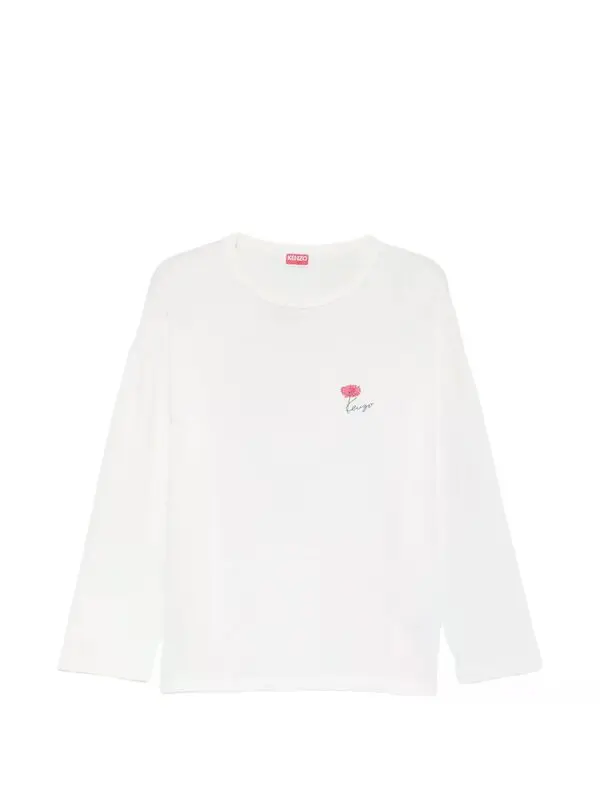 Kenzo Tulip Print T-shirt - White