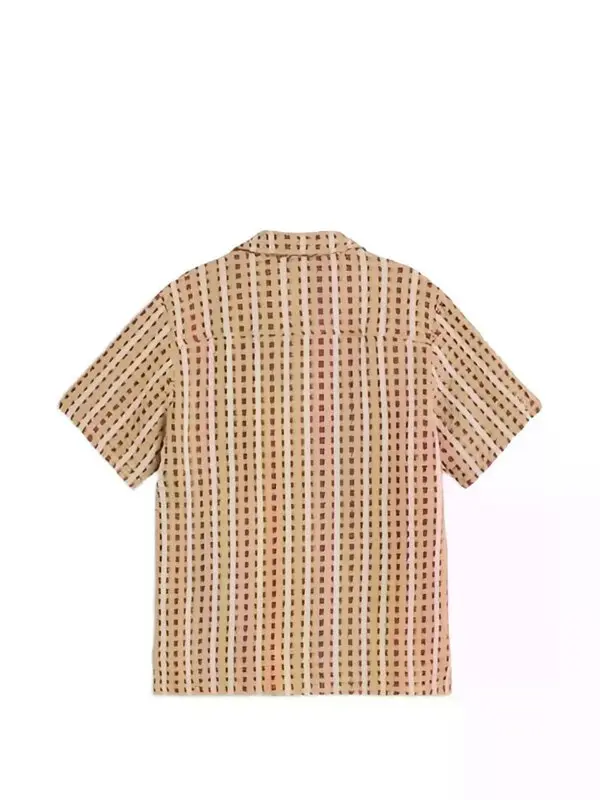 OAS Company Lano Cuba Check-pattern Seersucker Shirt