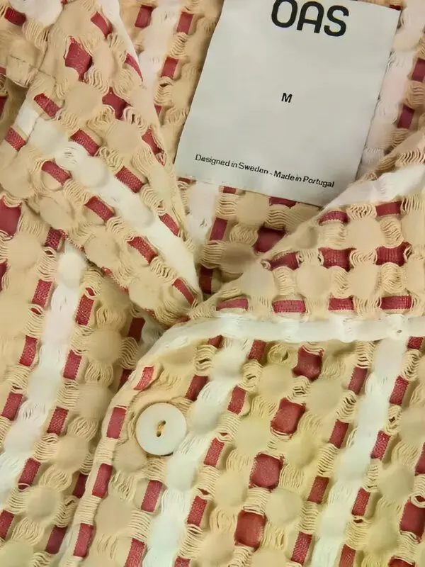OAS Company Lano Cuba Check-pattern Seersucker Shirt