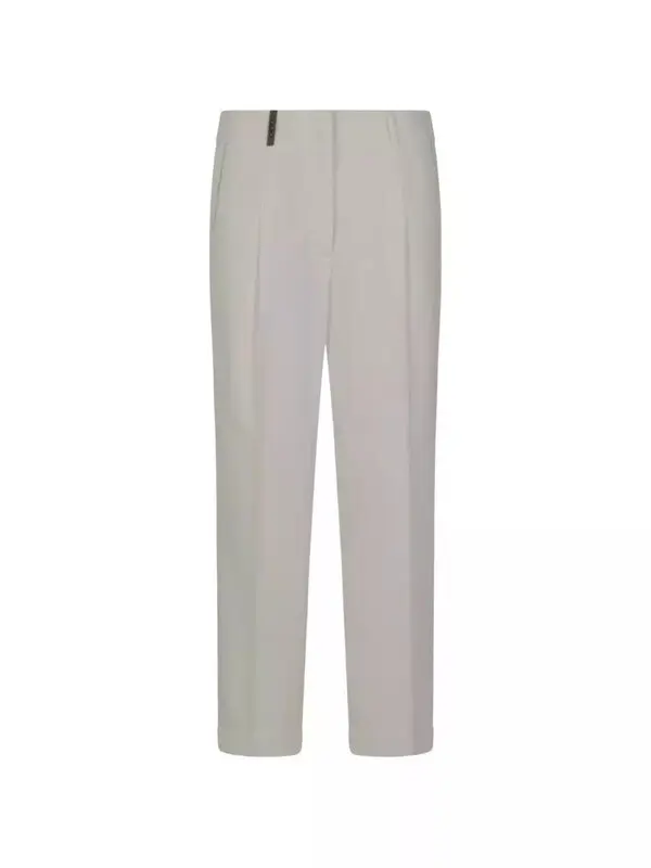 Peserico Pleated Cuffed Hem Trousers - Neutrals