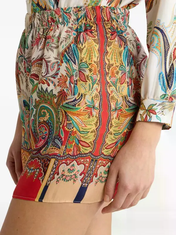 Etro Silk Paisley Mini Short