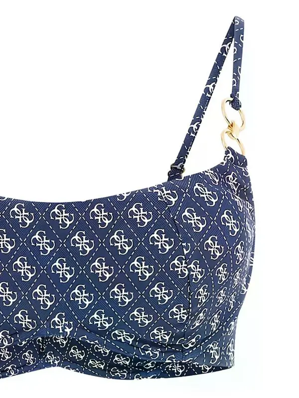 Guess Monogram-print Ring-detail Bikini