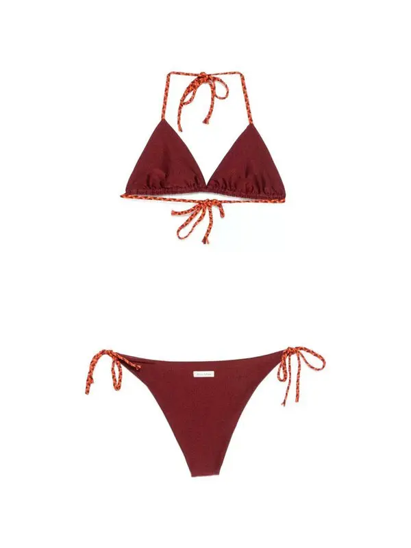 FROM BIKINI Bali Bikini Burgundy Triangle Top