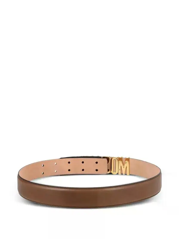 Moschino Lettering Leather Belt