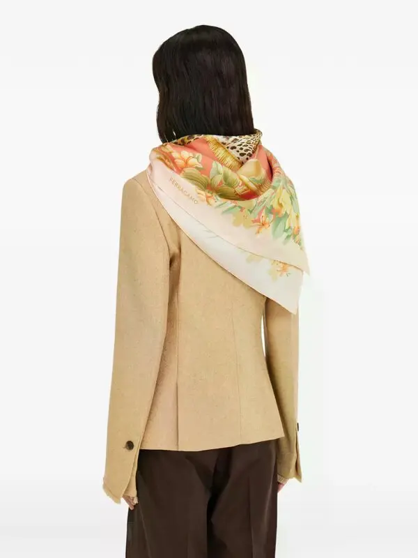 FERRAGAMO Jungle-print Silk Foulard