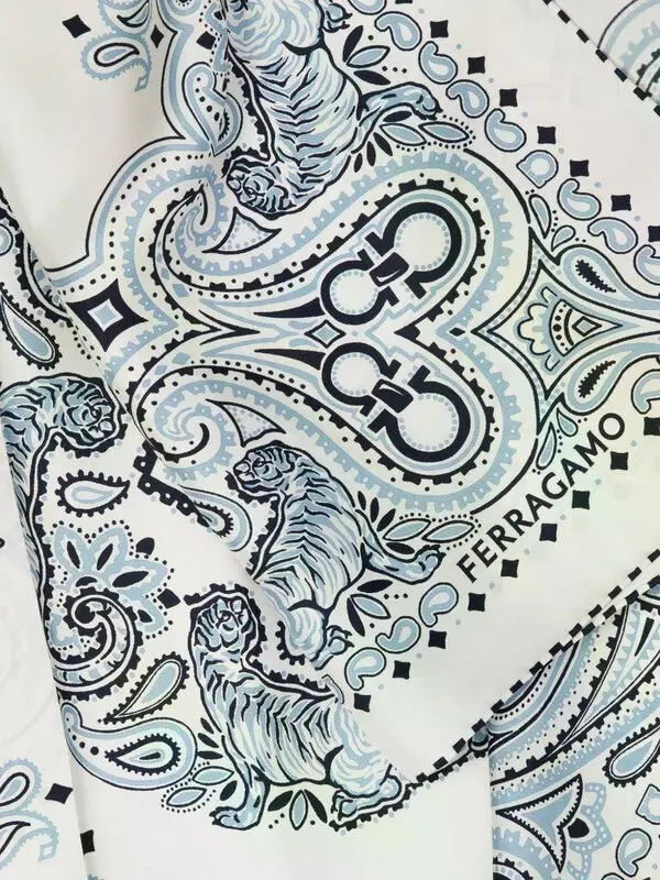 FERRAGAMO Arabesque-print Silk Scarf