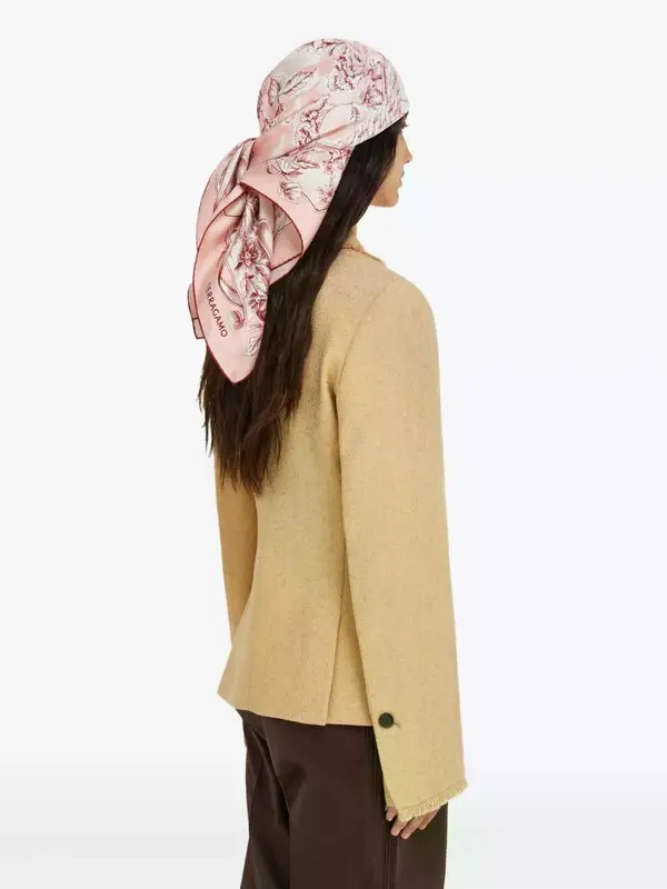 FERRAGAMO Graphic-print Silk Scarf