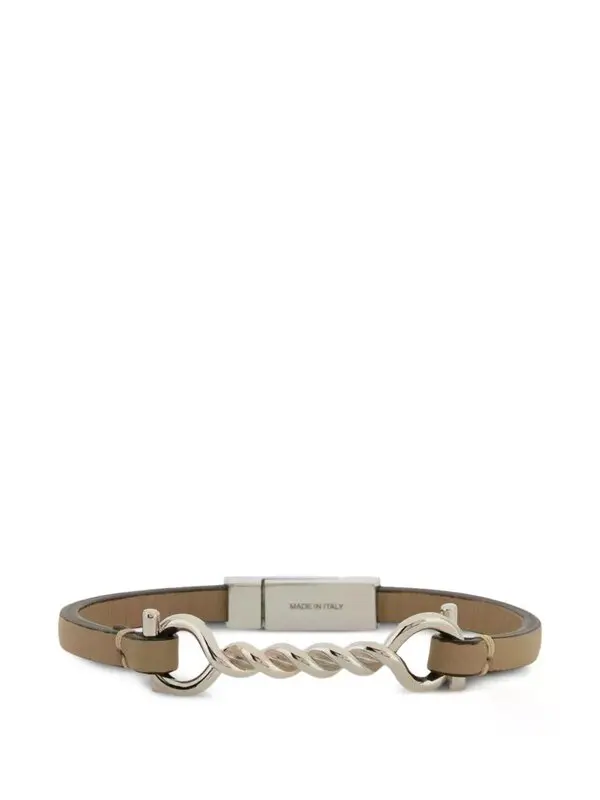 FERRAGAMO Gancini Leather Bracelet